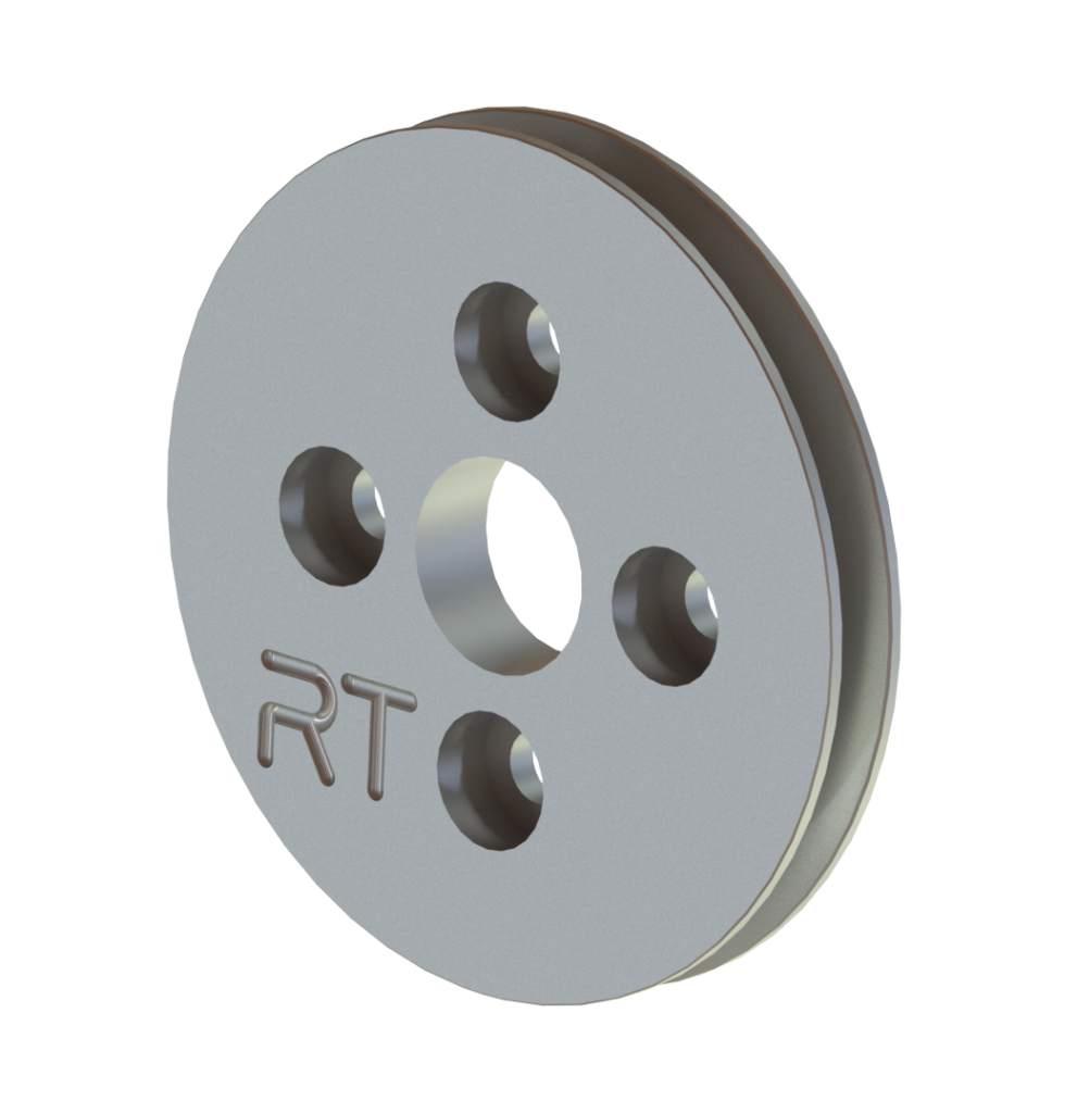 100 mm OD WIRE PULLEY PLATE WHEEL ONLY-HT-SSDS100P - Retractable Tarps